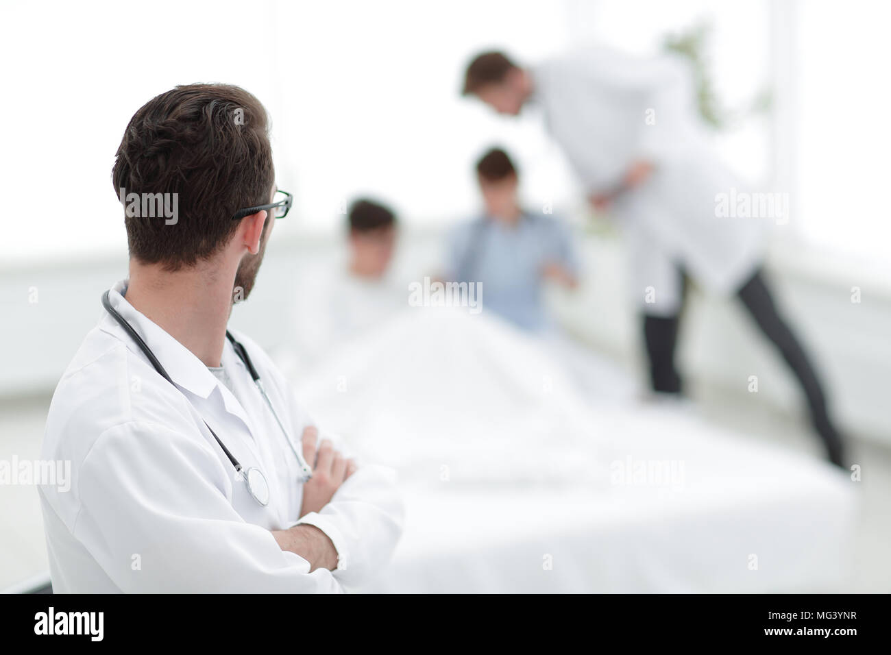 Blurred image of a patient in critical condition Stock Photo - Alamy