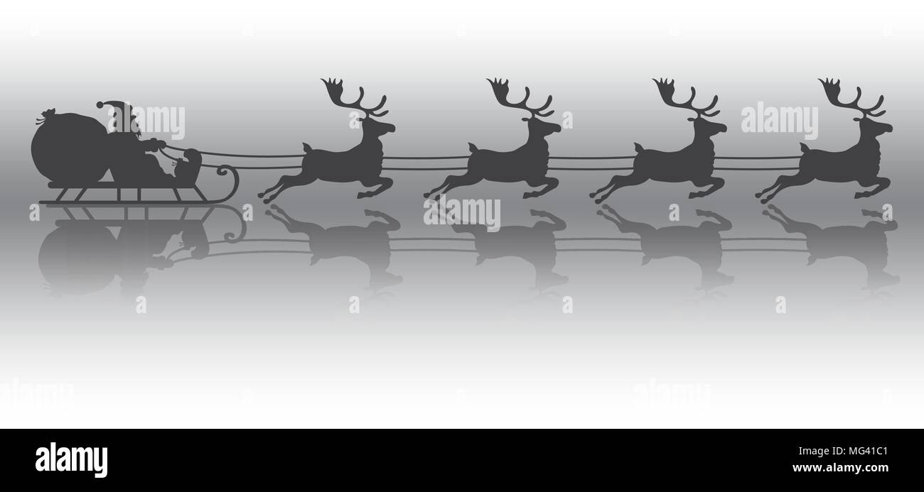 Sagoma Di Slitta Di Babbo Natale