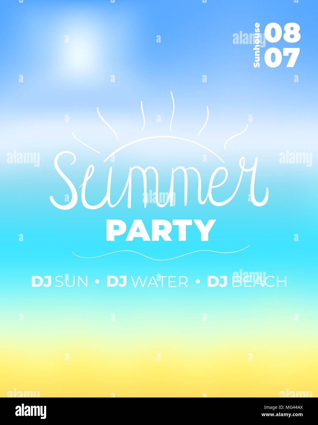 Summer rave party template Stock Vector Images - Alamy