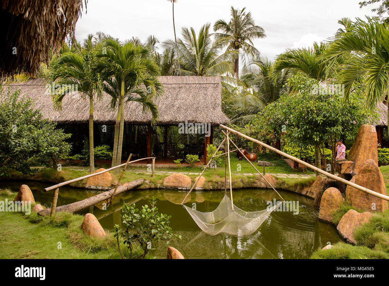 Village the Song Nuoc Mien Tay, one of the islands of the Mekong Delta ...