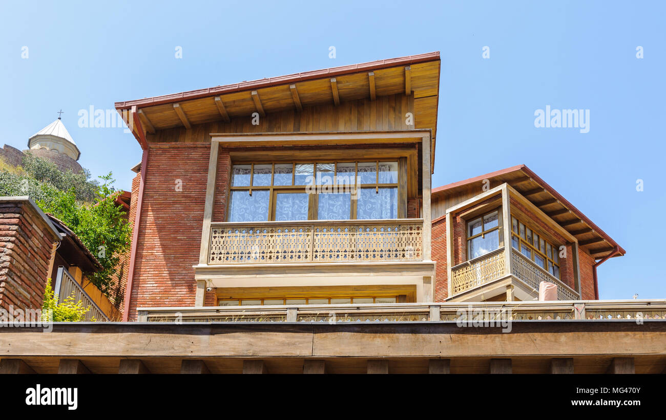 Architecture of the Old Town of Tbilisi. Tbiisi is the capital of ...