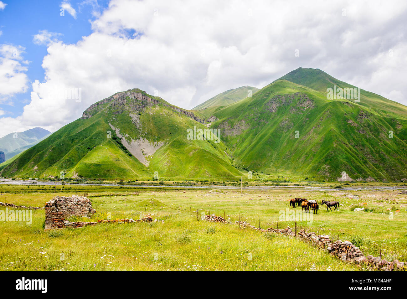 Beautiful nature and mountains in Georgia Stock Photo - Alamy