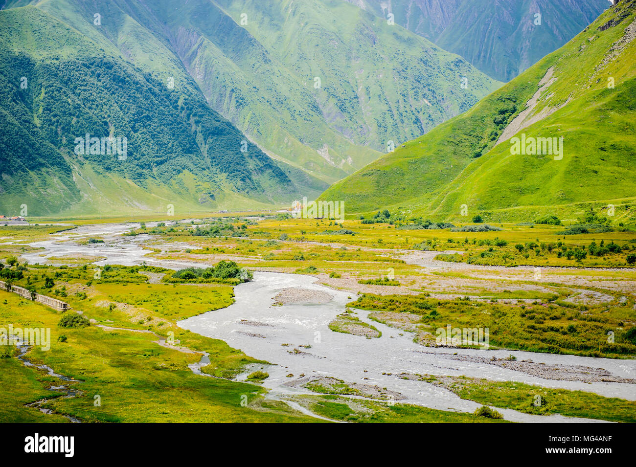 Small river among the mountains Stock Photo - Alamy
