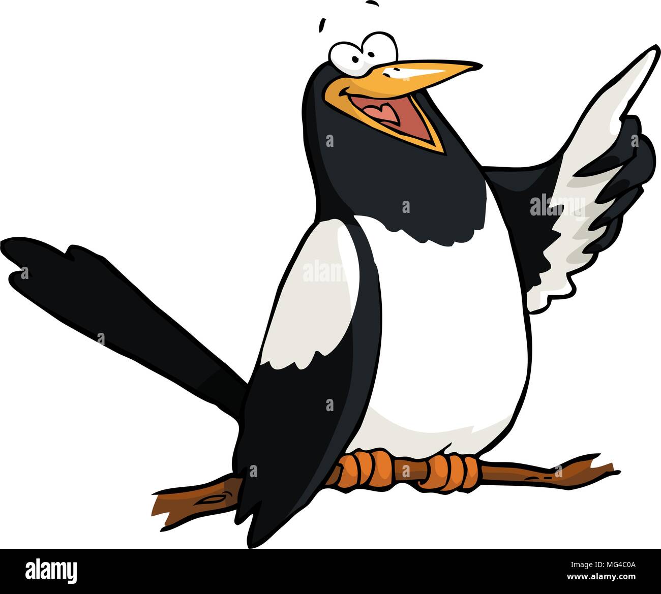 Magpie At A Stock Vector Images - Alamy