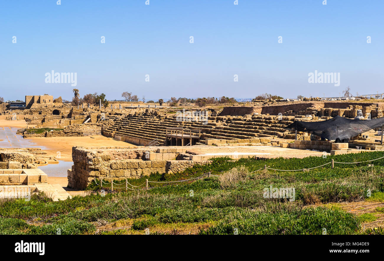 Roman ruins of Caesarea Maritima, Israel Stock Photo - Alamy