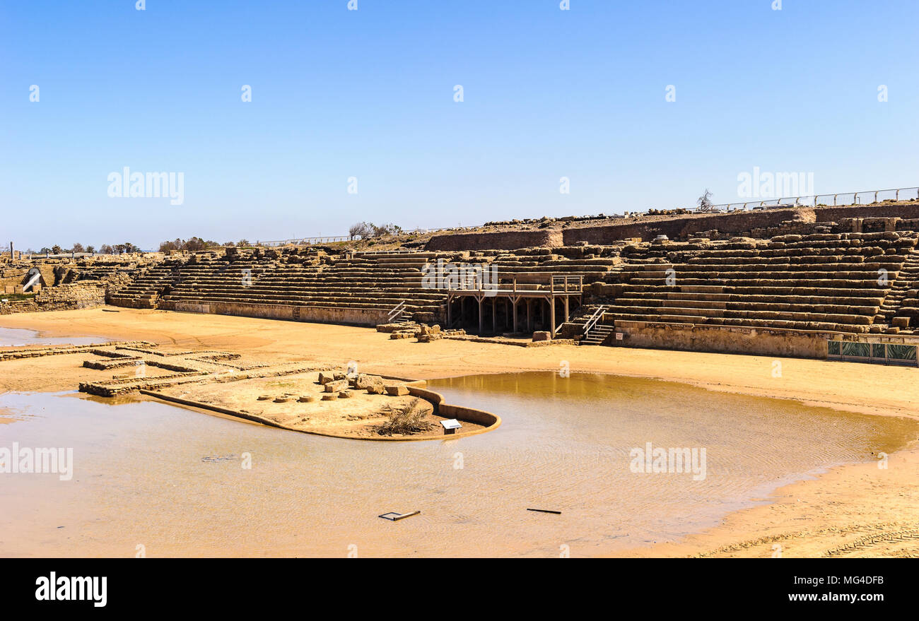 Roman ruins of Caesarea Maritima, Israel Stock Photo - Alamy