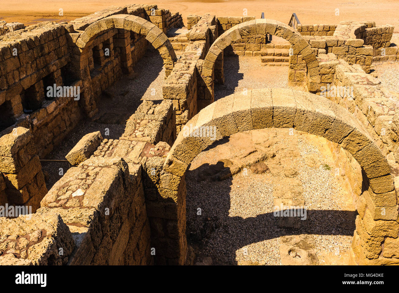 Roman ruins in Israel (Caesarea Maritima Stock Photo - Alamy