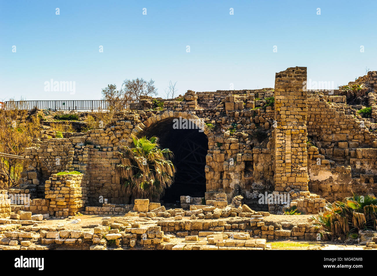 Roman ruins in Israel (Caesarea Maritima Stock Photo - Alamy