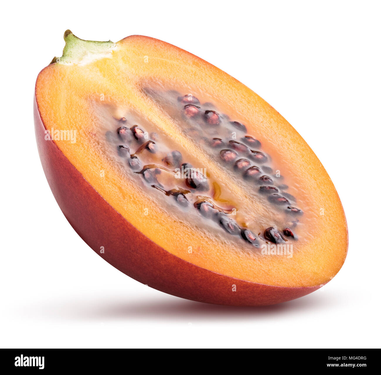 Red tamarillo isolated with shadow on white background. Clipping path ...