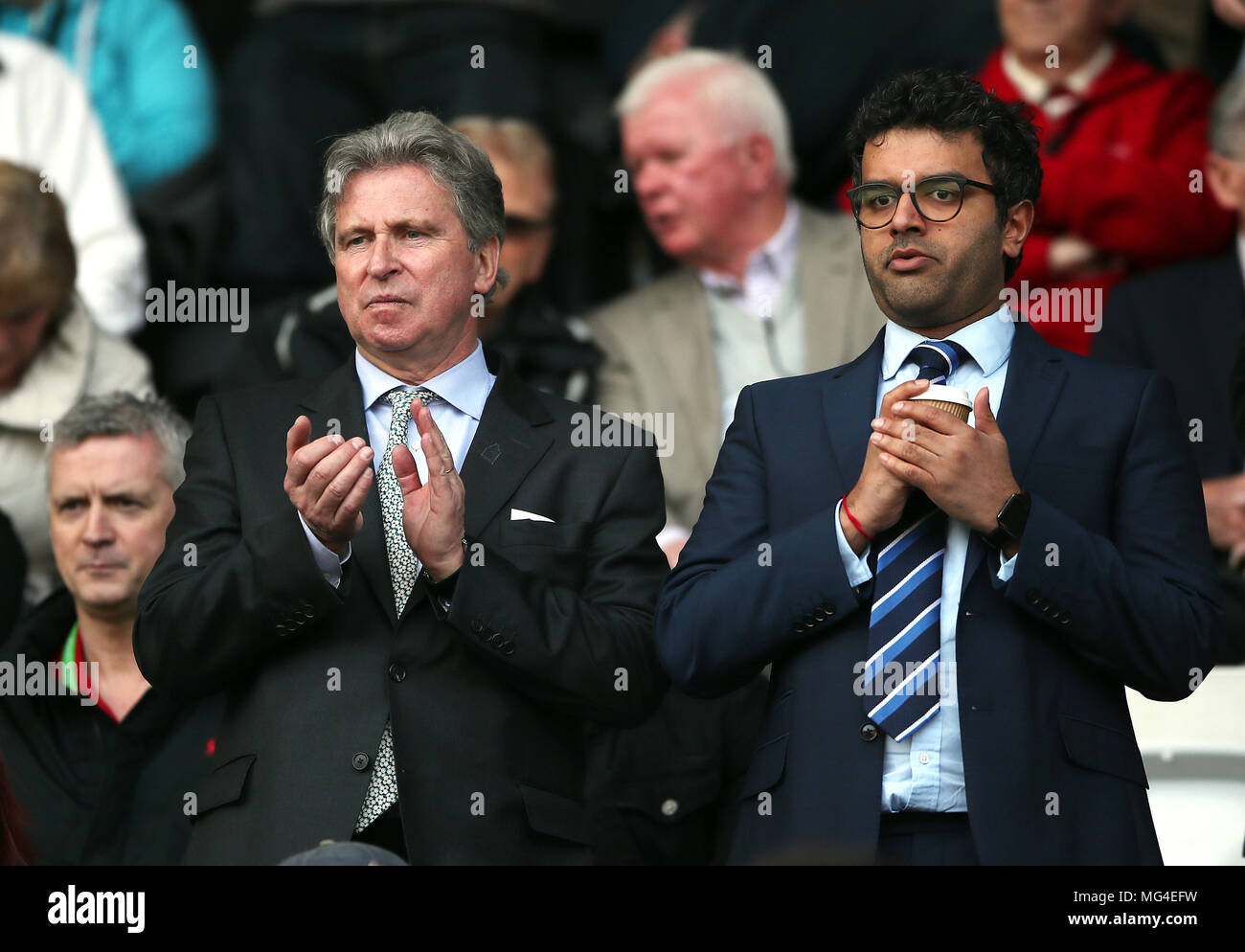 Everton Director Keith Harris (left) during the Premier League match at ...