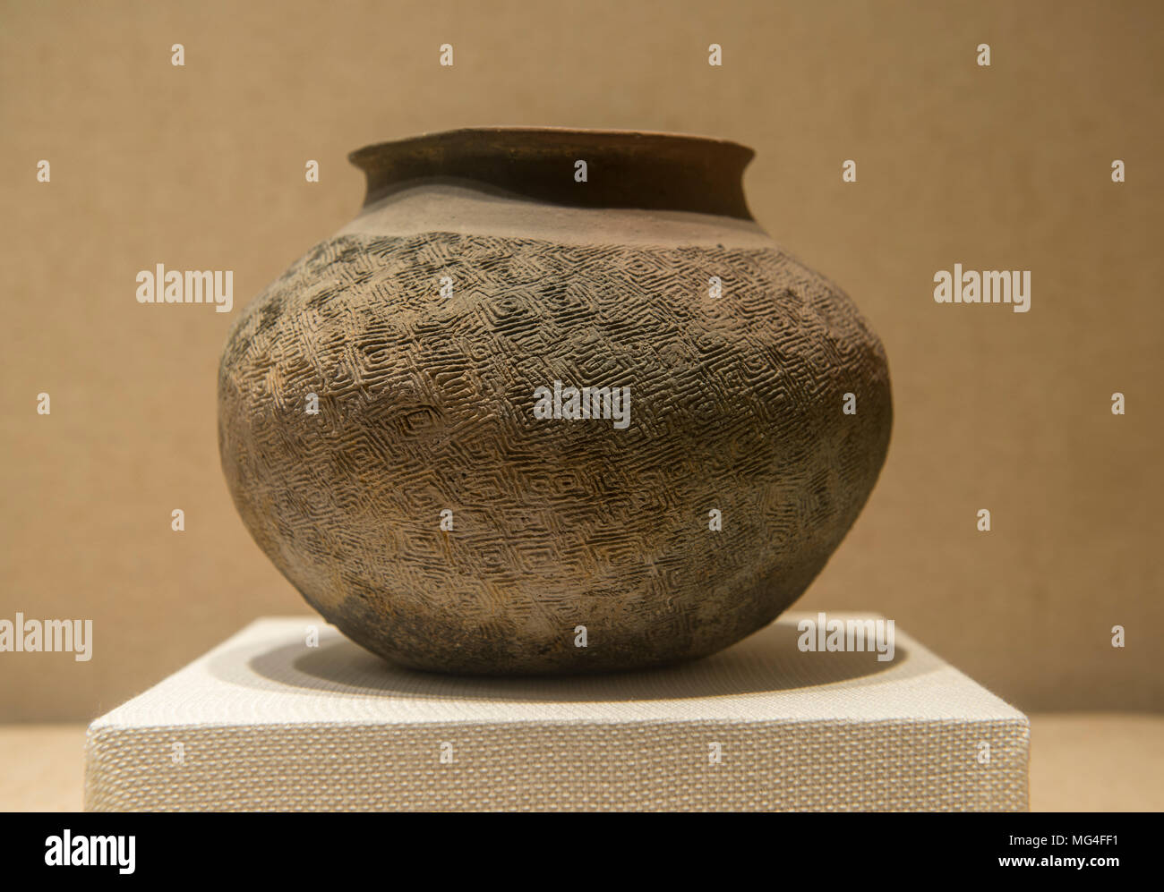 Plating hard pottery jar in Zhejiang Museum in Hangzhou, China. Western ...
