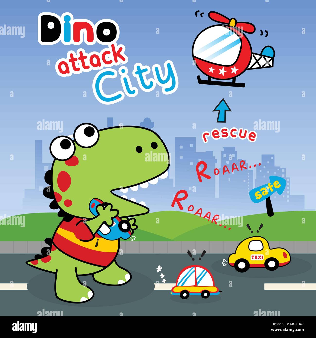 City Being Attacked By A Monster