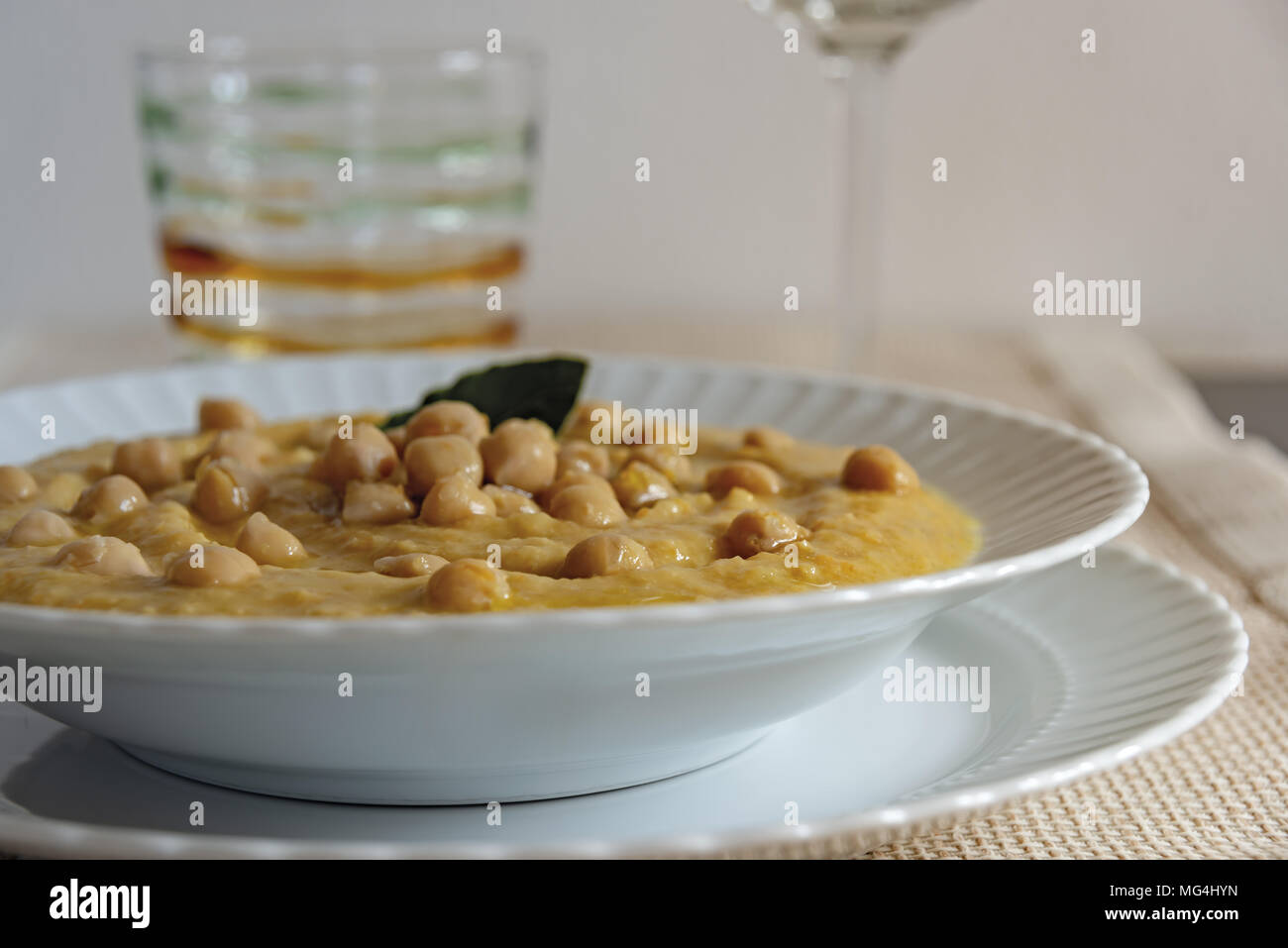 chickpea cream 2 Stock Photo - Alamy