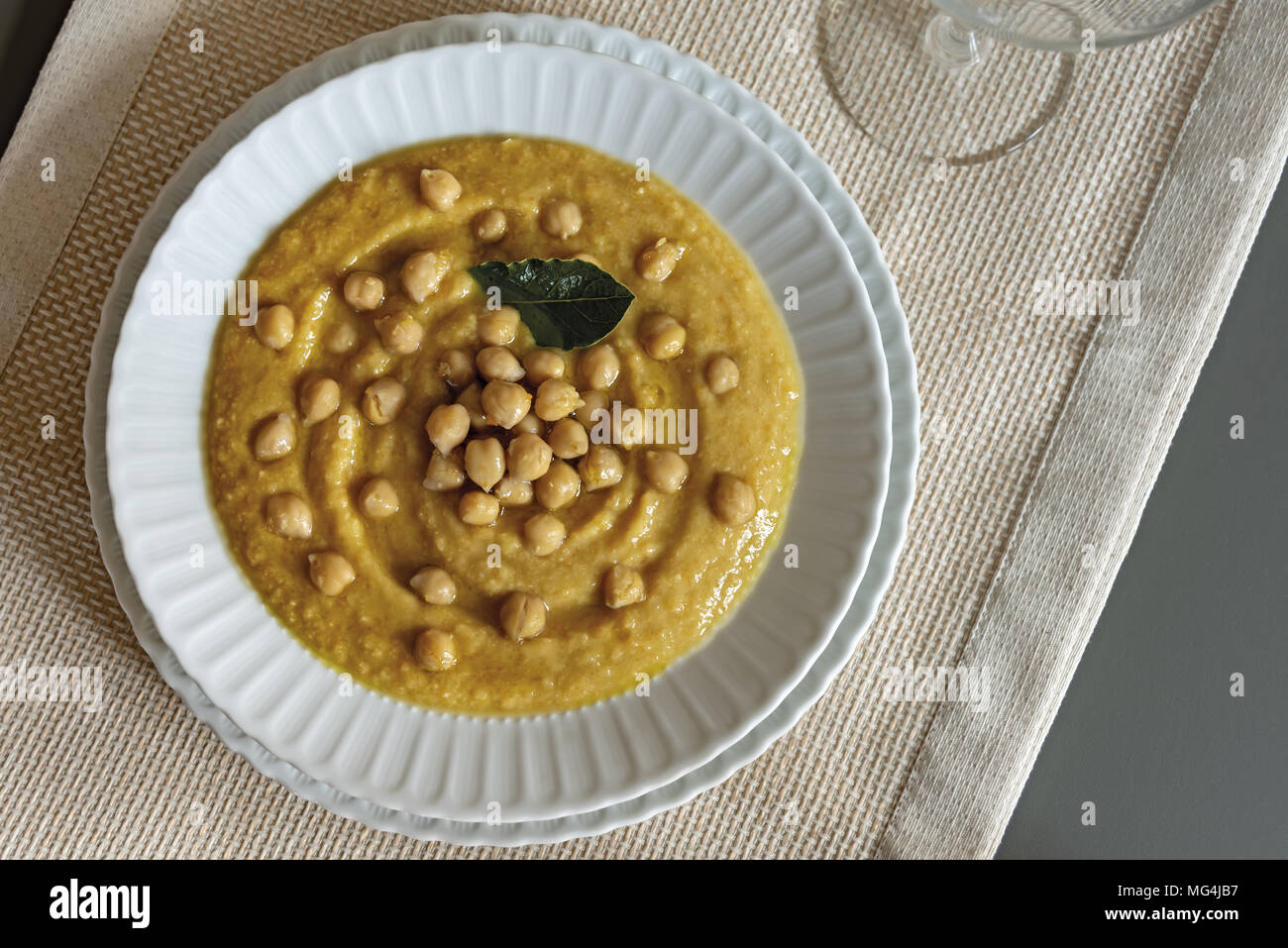 chickpea cream 9 Stock Photo - Alamy