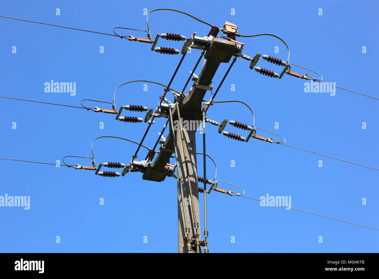 Electrical grid, high voltage transmission line Stock Photo - Alamy