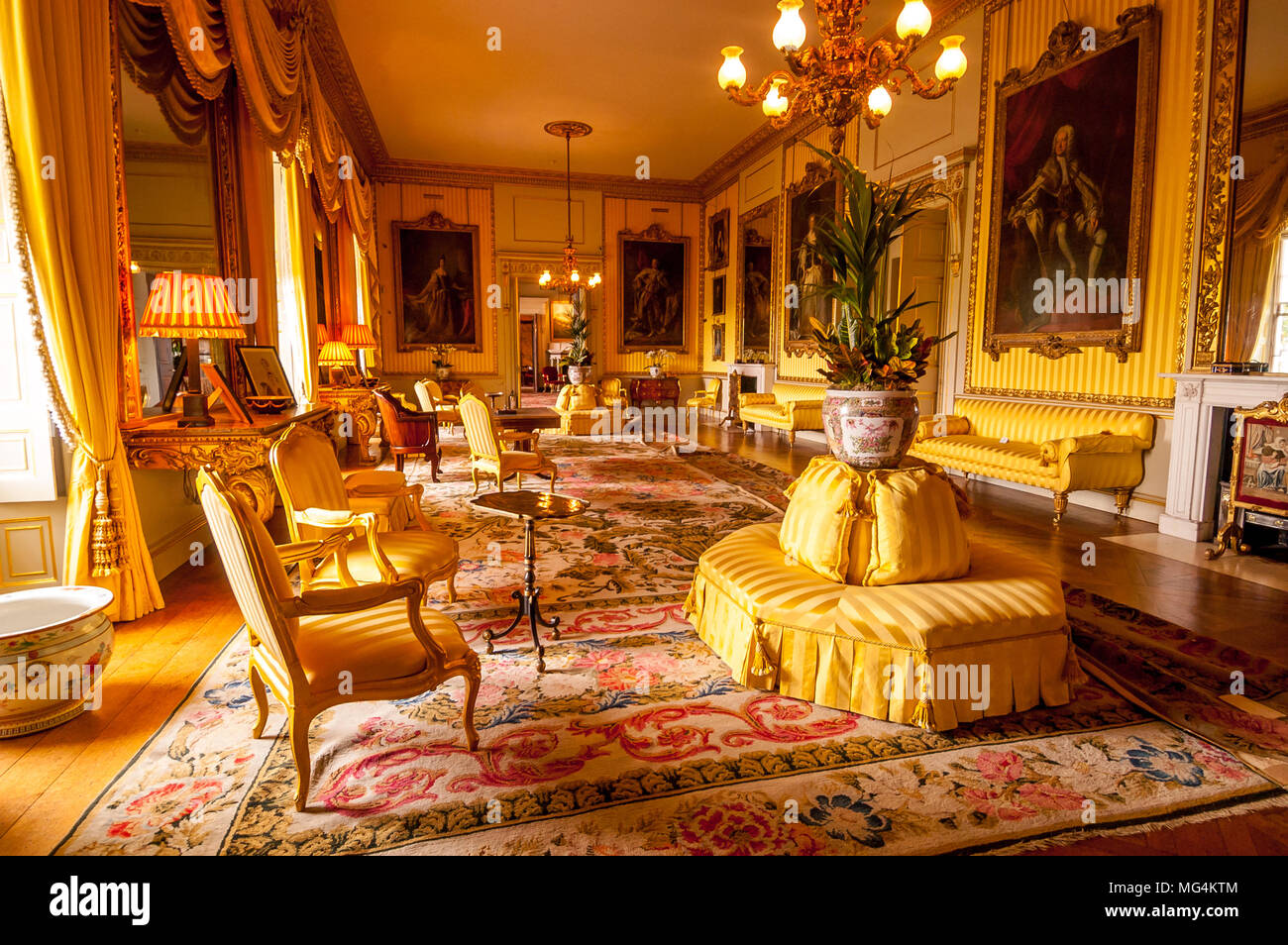 Interior of Goodwood House Stock Photo - Alamy