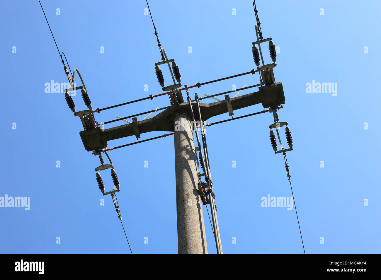 Electrical grid, high voltage transmission line Stock Photo - Alamy