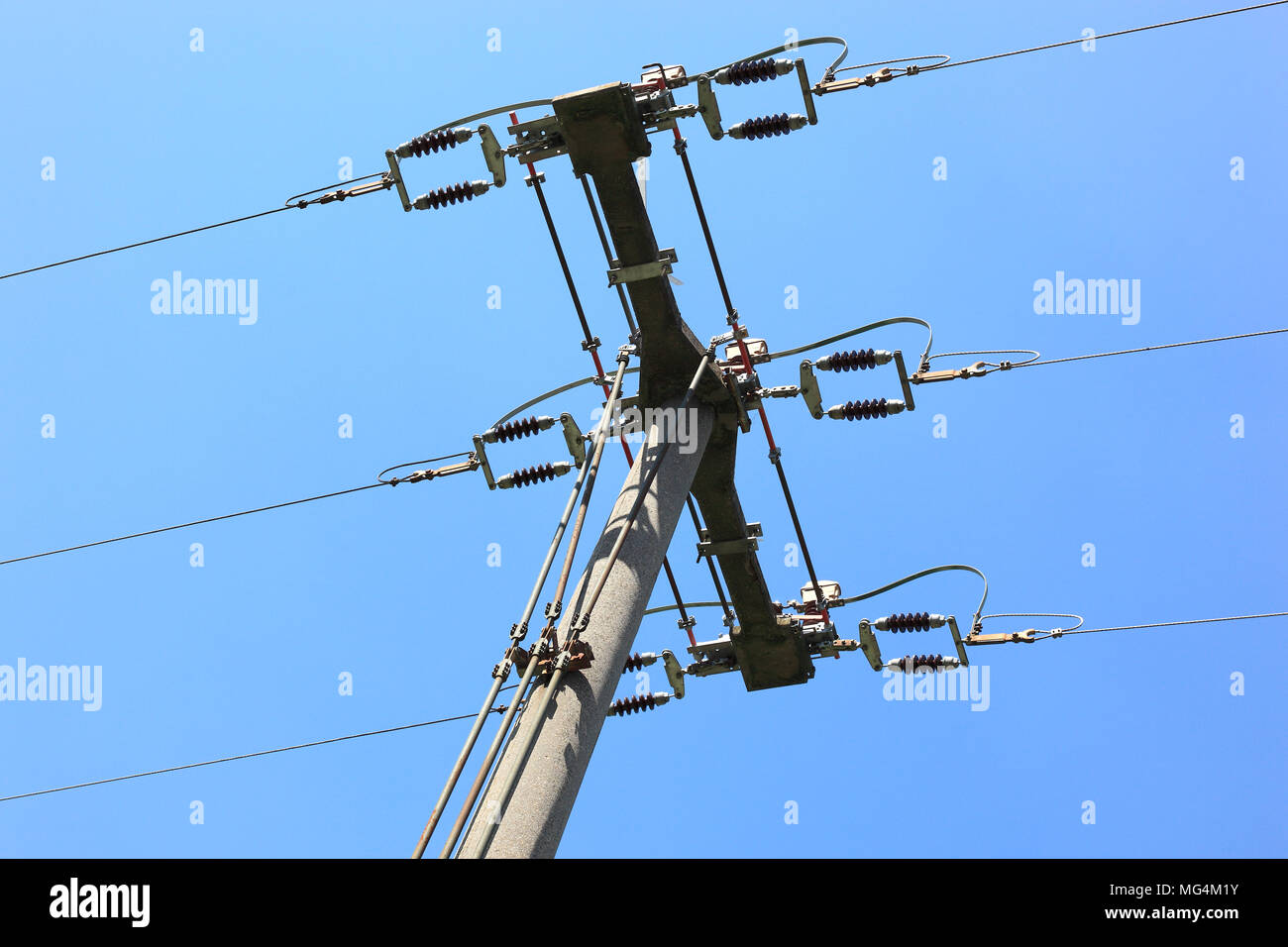 Electrical grid, high voltage transmission line Stock Photo - Alamy