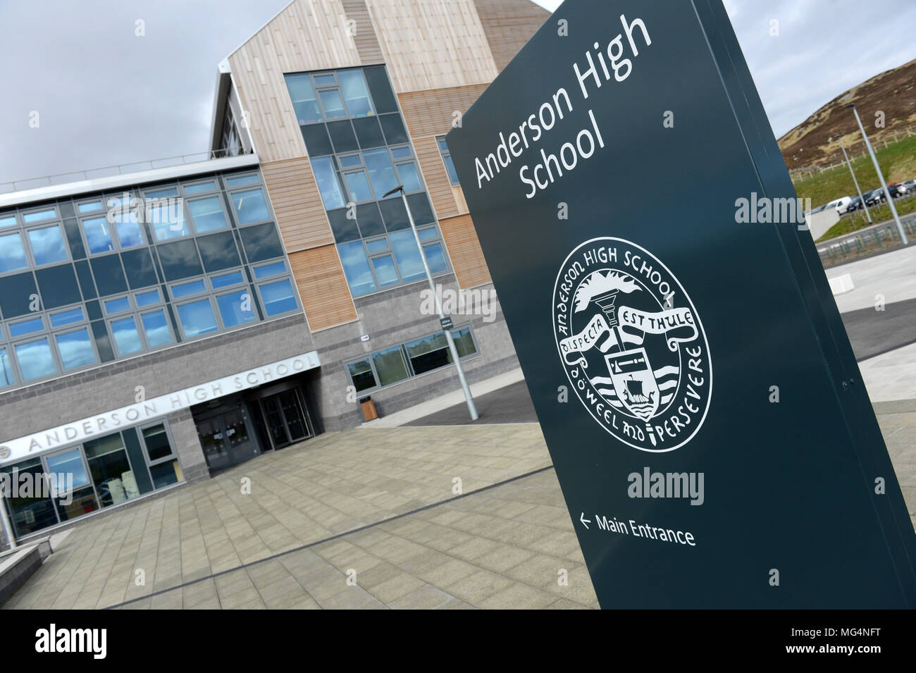 The new Anderson High School in Lerwick Shetland Islands Stock Photo ...