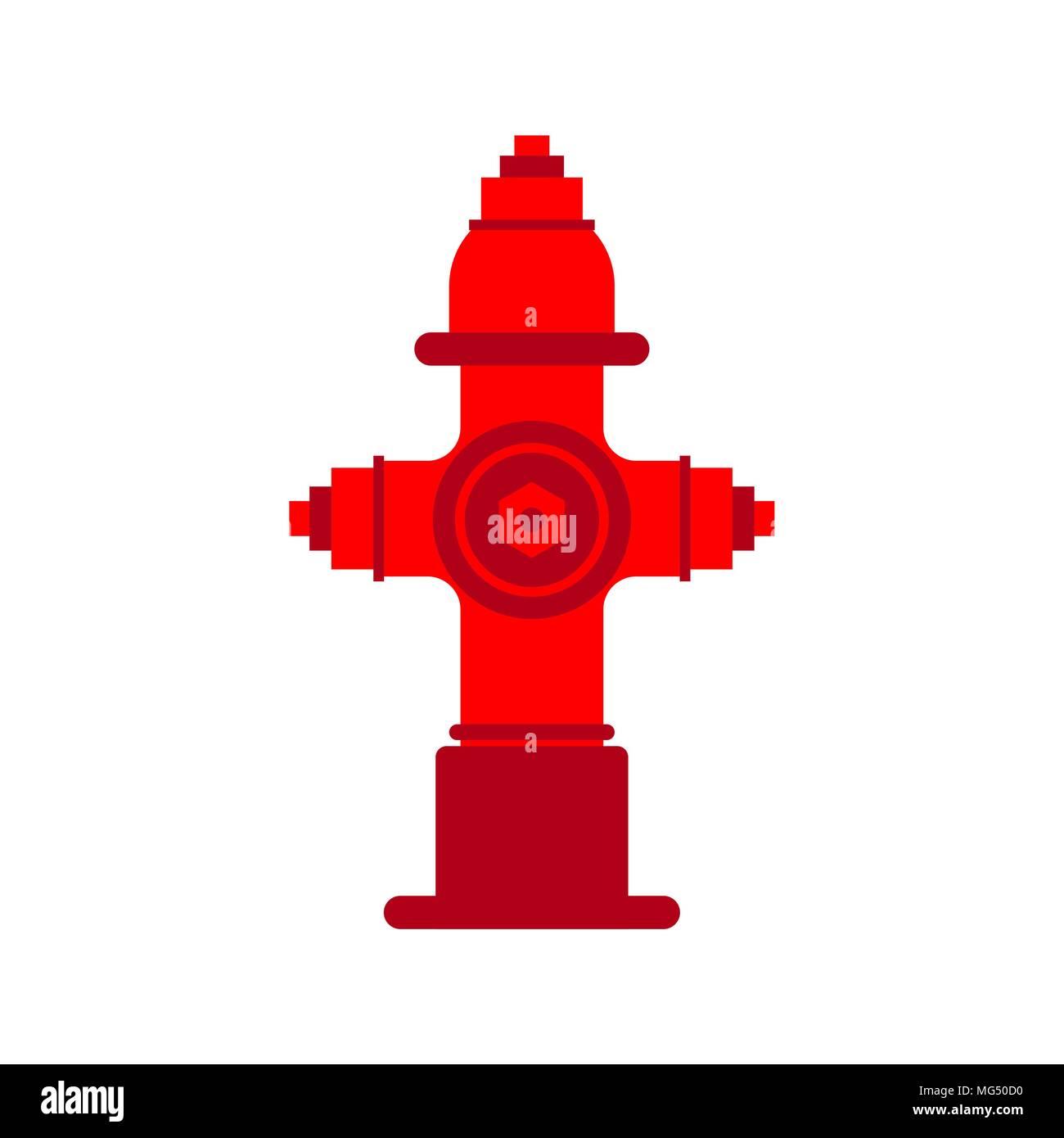 Fire hydrant isolated. Red fireplug Vector illustration Stock Vector ...