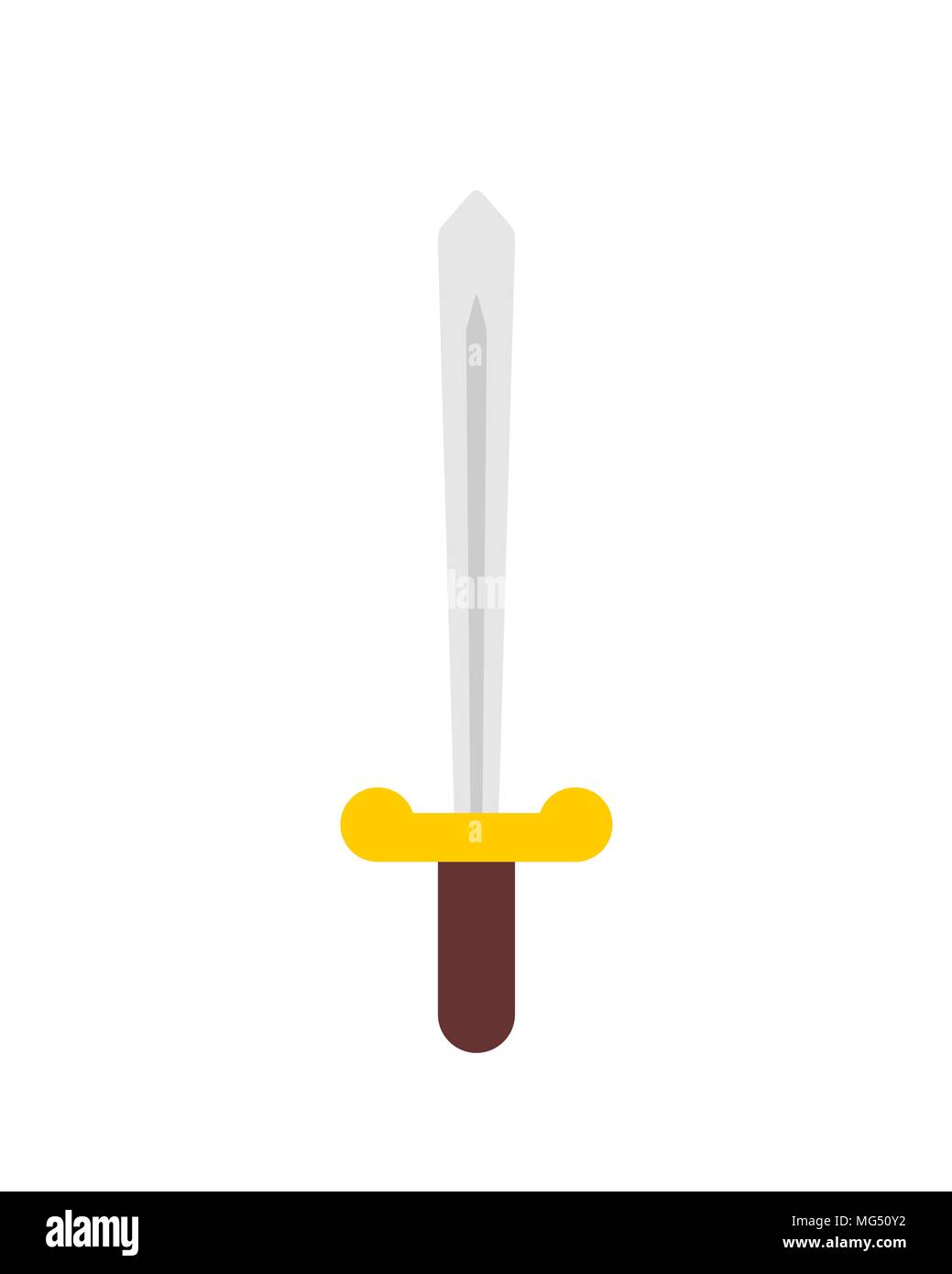 Sword isolated. Knights iron weapon. Vector illustration Stock Vector ...
