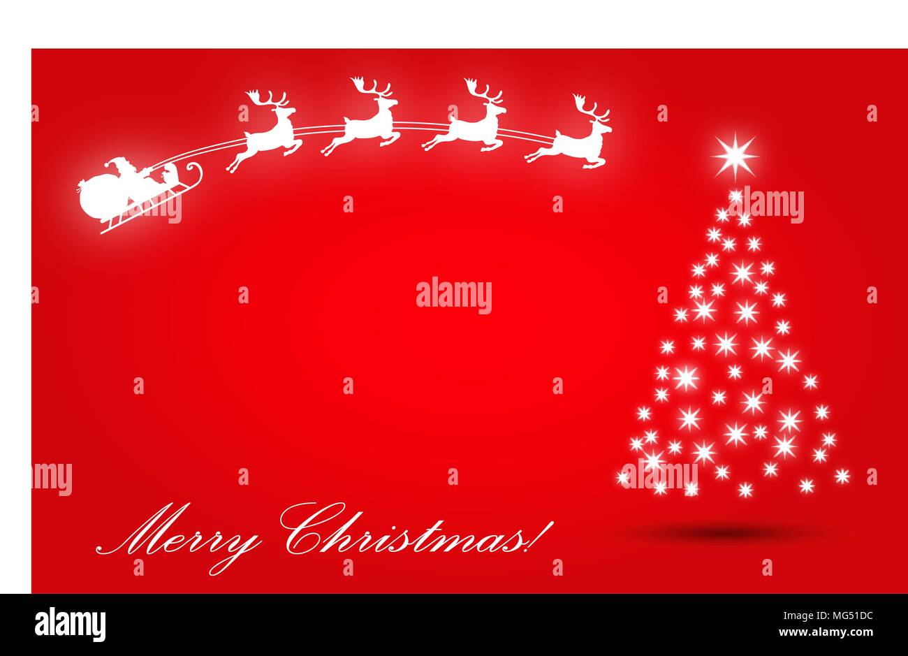 Slitta di babbo natale che vola Stock Vector Images - Alamy