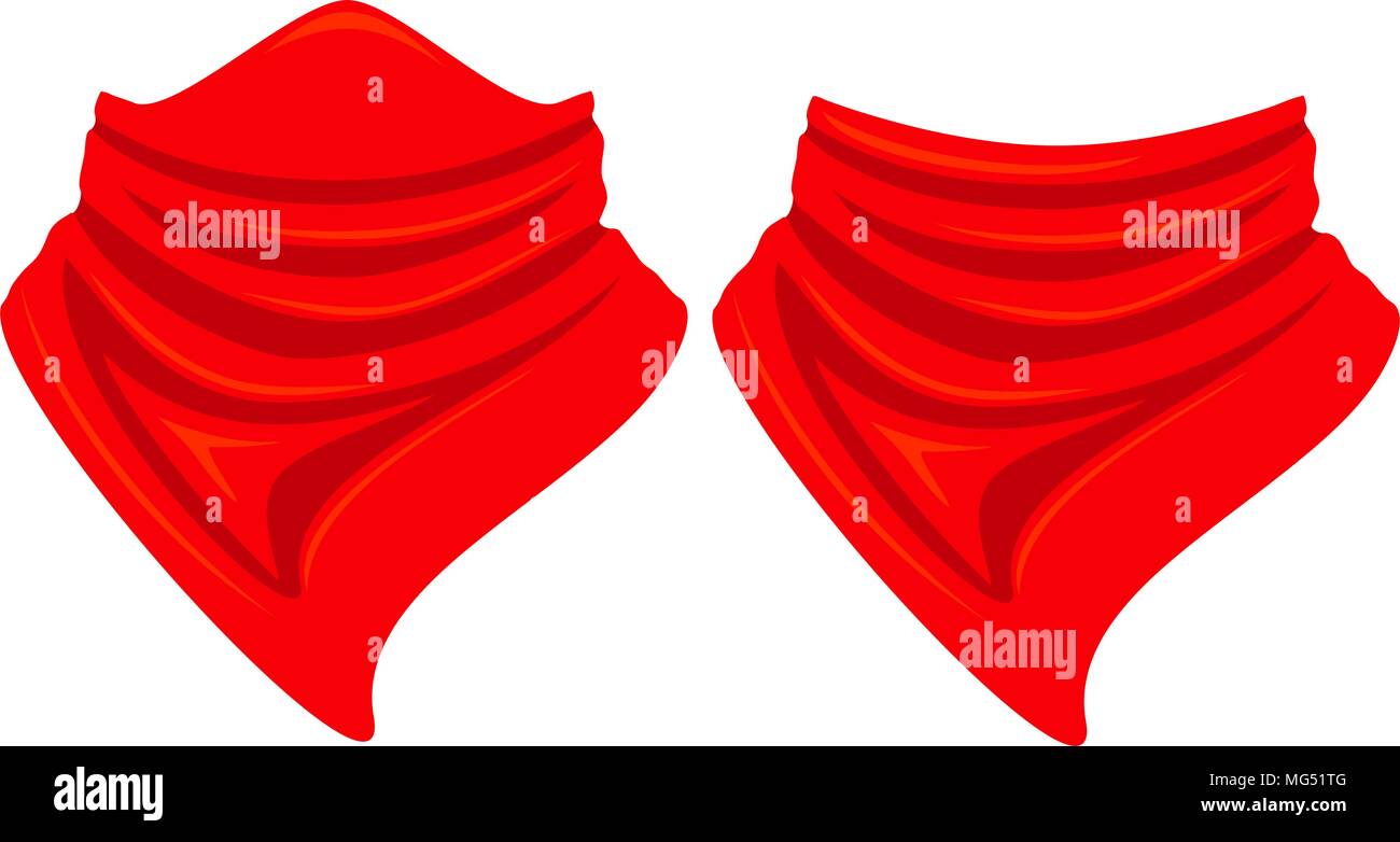 Colorful cartoon cowboy scarf set. Wild west vector illustration for ...