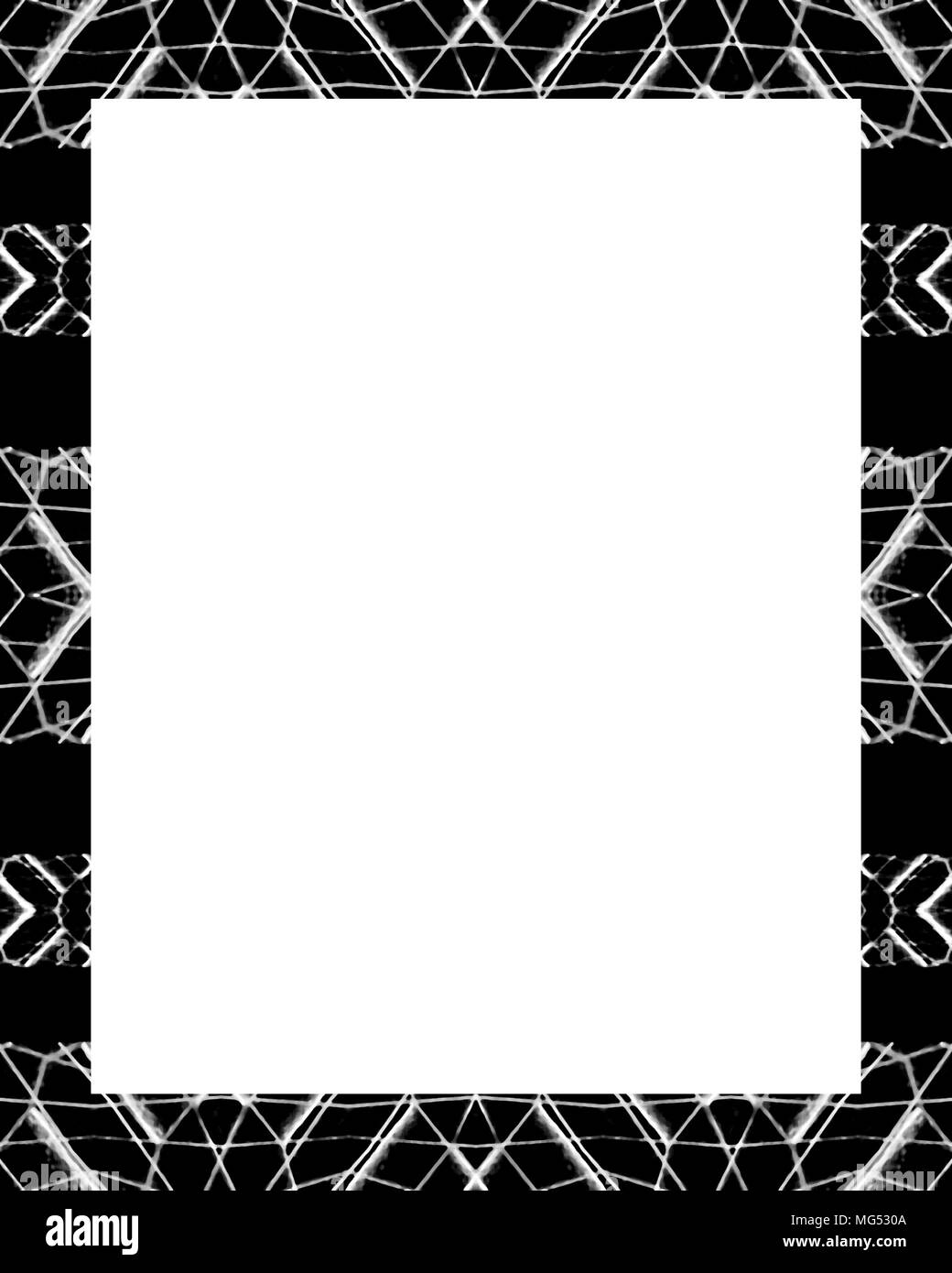 White frame background with decorated design borders Stock Photo - Alamy