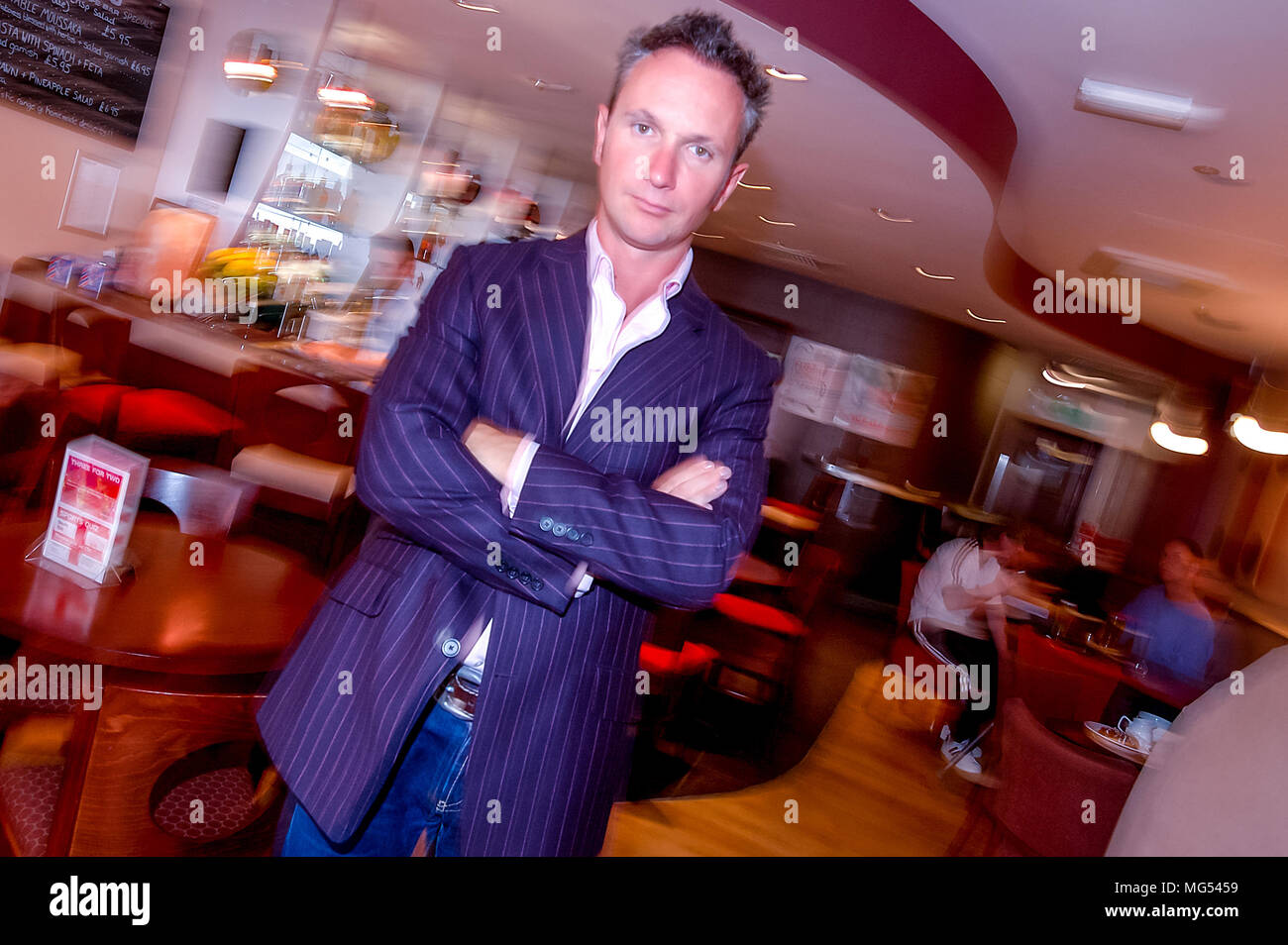 Martin Webb, entrepreneur and TV presenter, pictured at a restaurant in ...