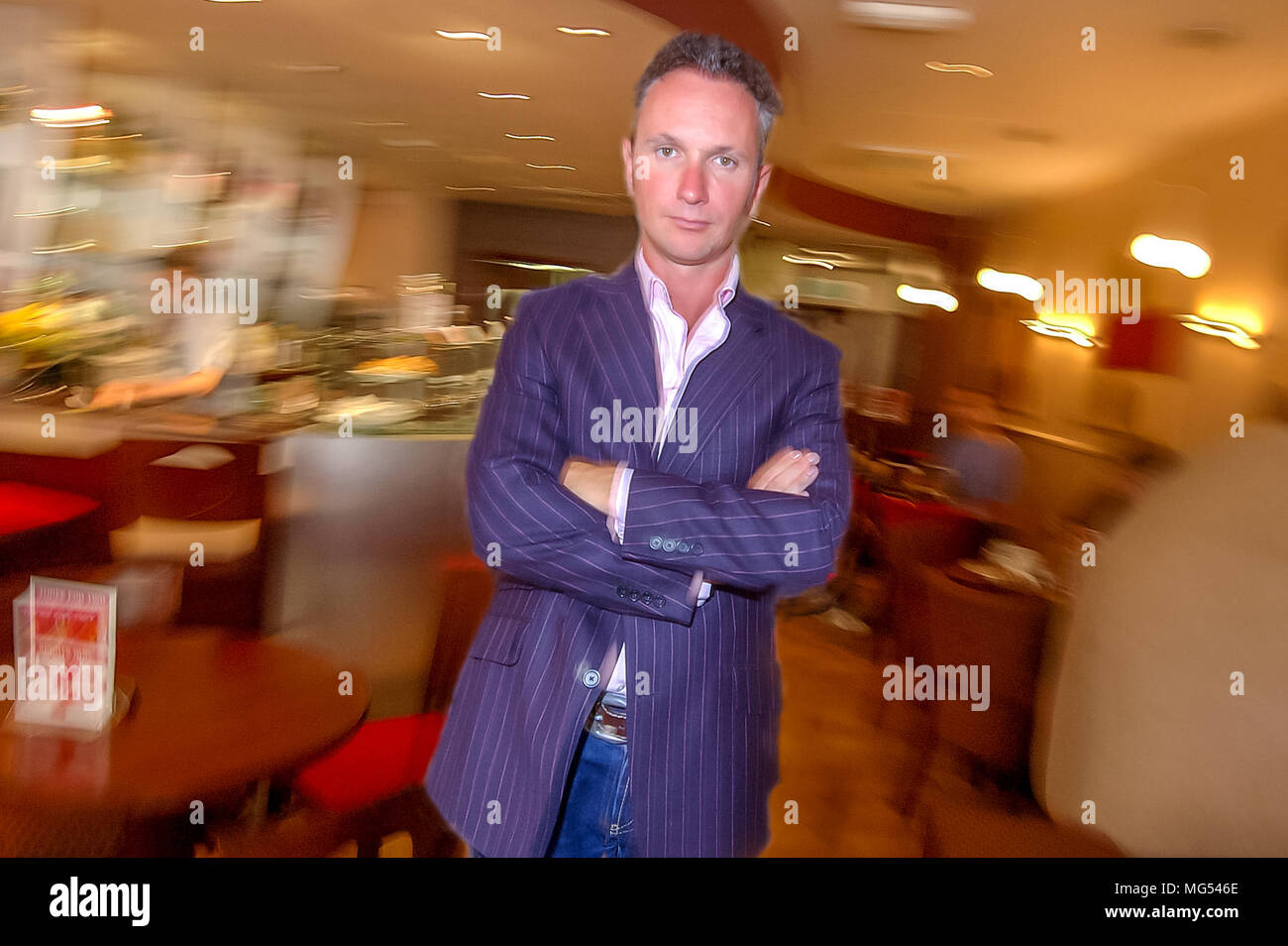 Martin Webb, entrepreneur and TV presenter, pictured at a restaurant in ...