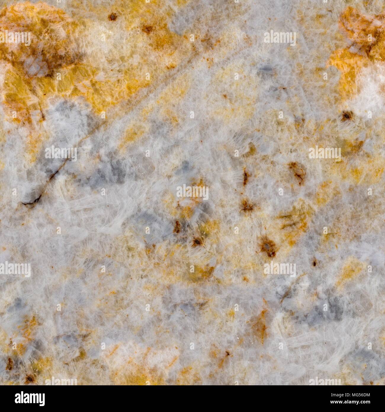 Unusual quartz texture with easy yellow pattern. Seamless square ...