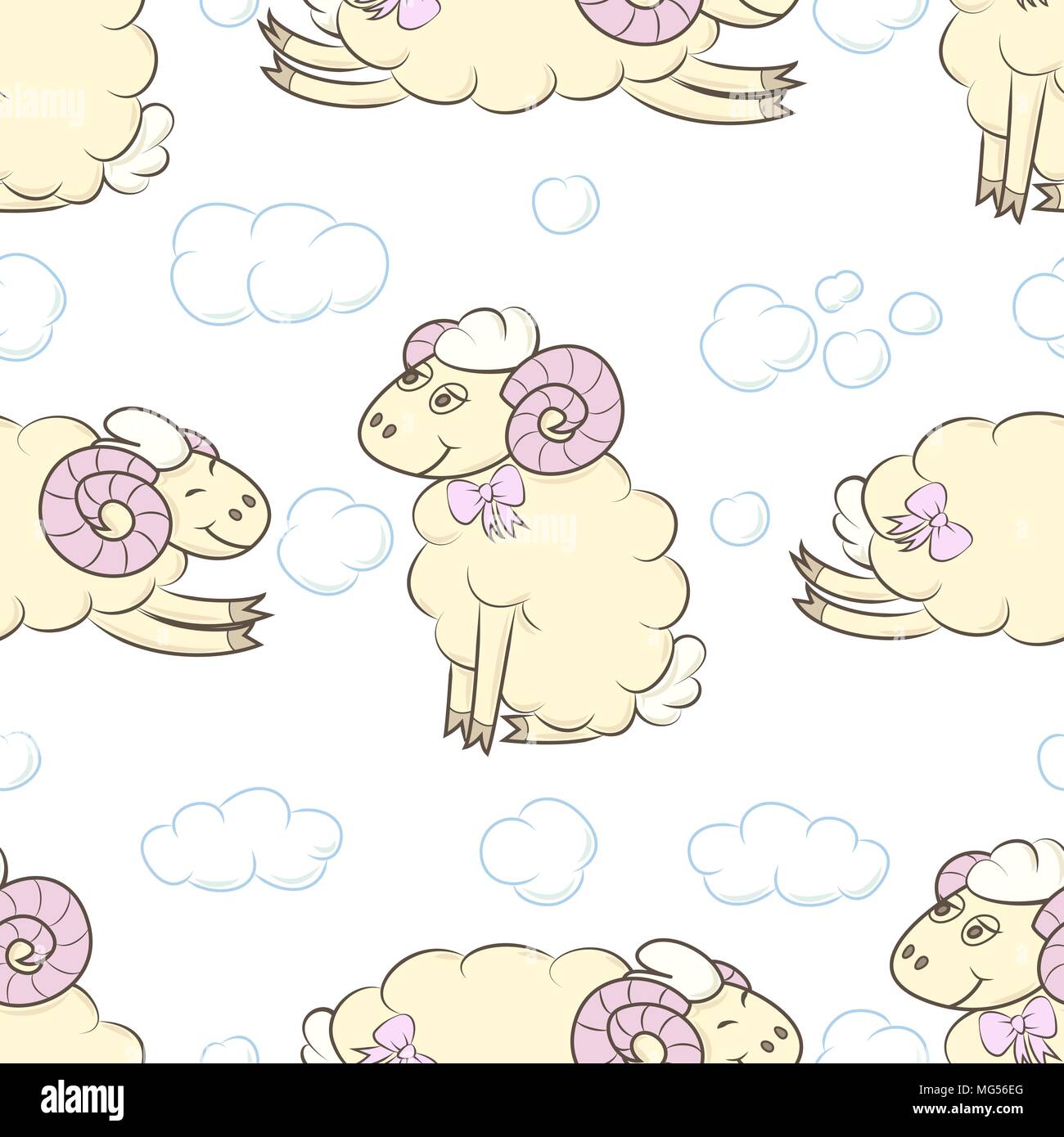 Seamless pattern background with sheep Stock Vector Image & Art - Alamy