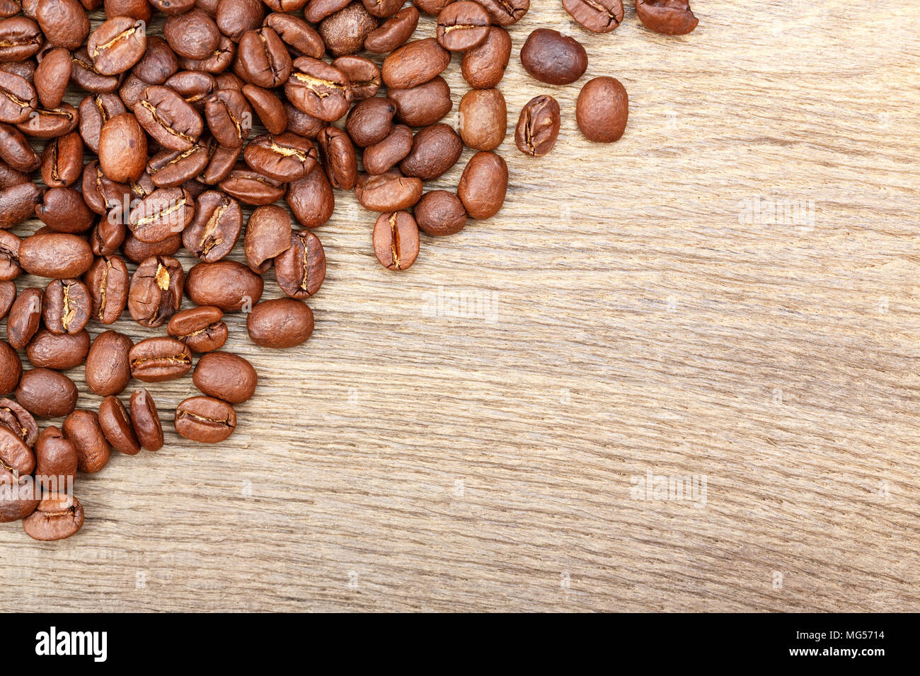 Coffee beans frame on wooden background. High resolution photo Stock ...