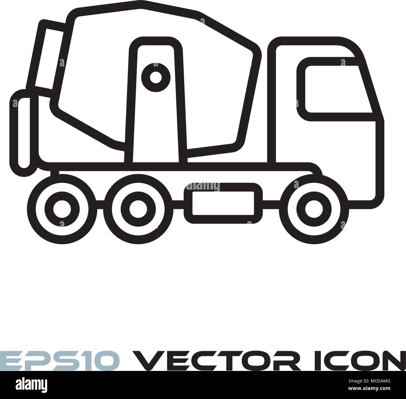 Concrete mixer vector hi-res stock photography and images - Alamy