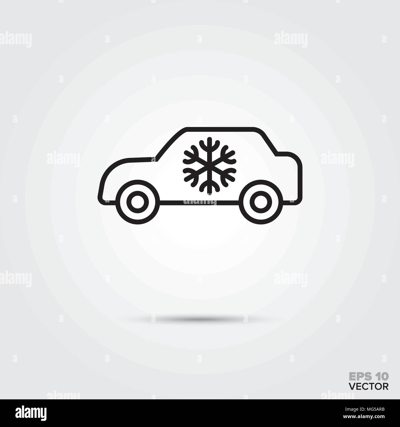 Car cooling vector line icon. Automotive parts, repair and service ...