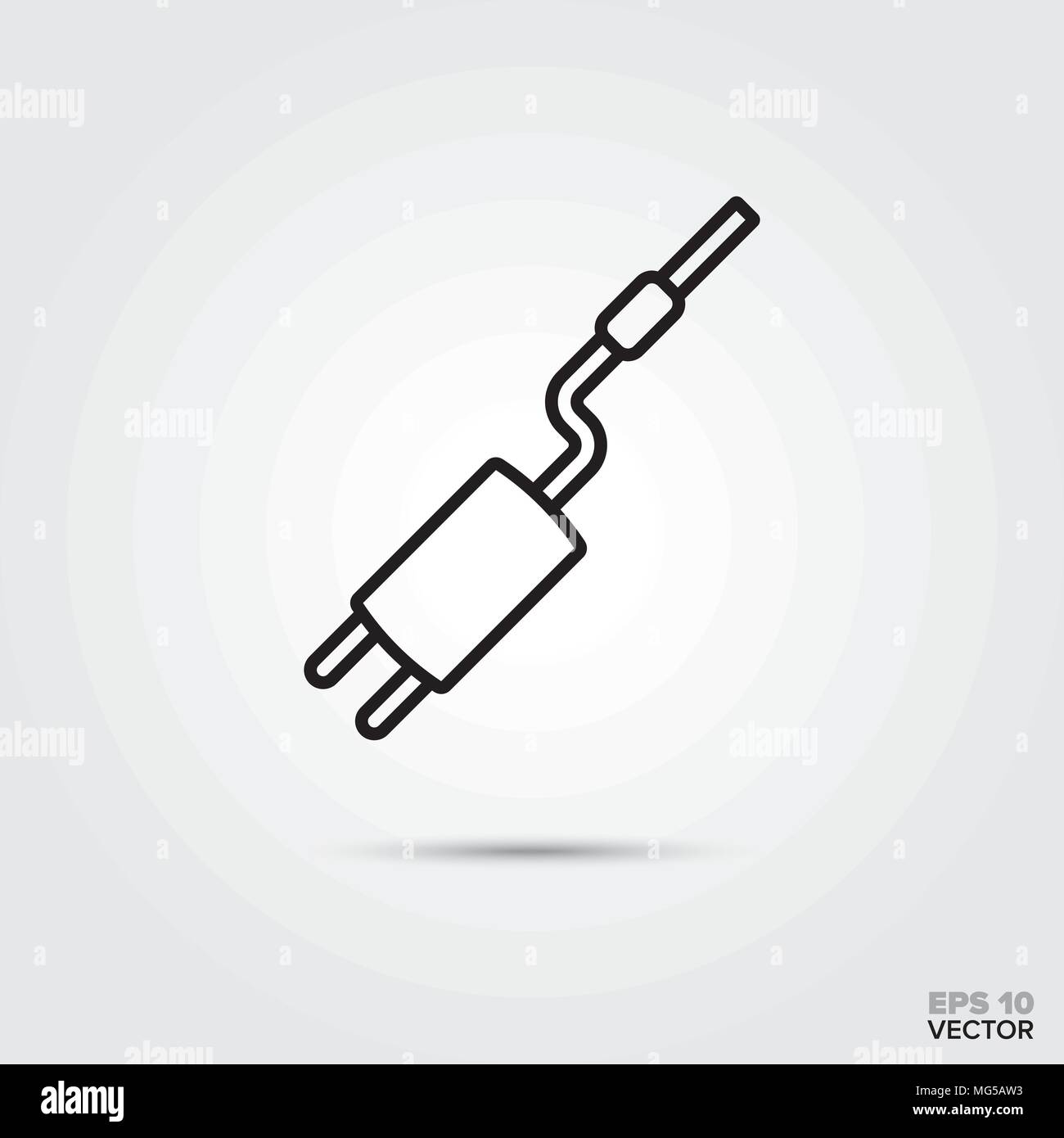 exhaust pipe vector icon. Automotive parts, repair and service symbol ...