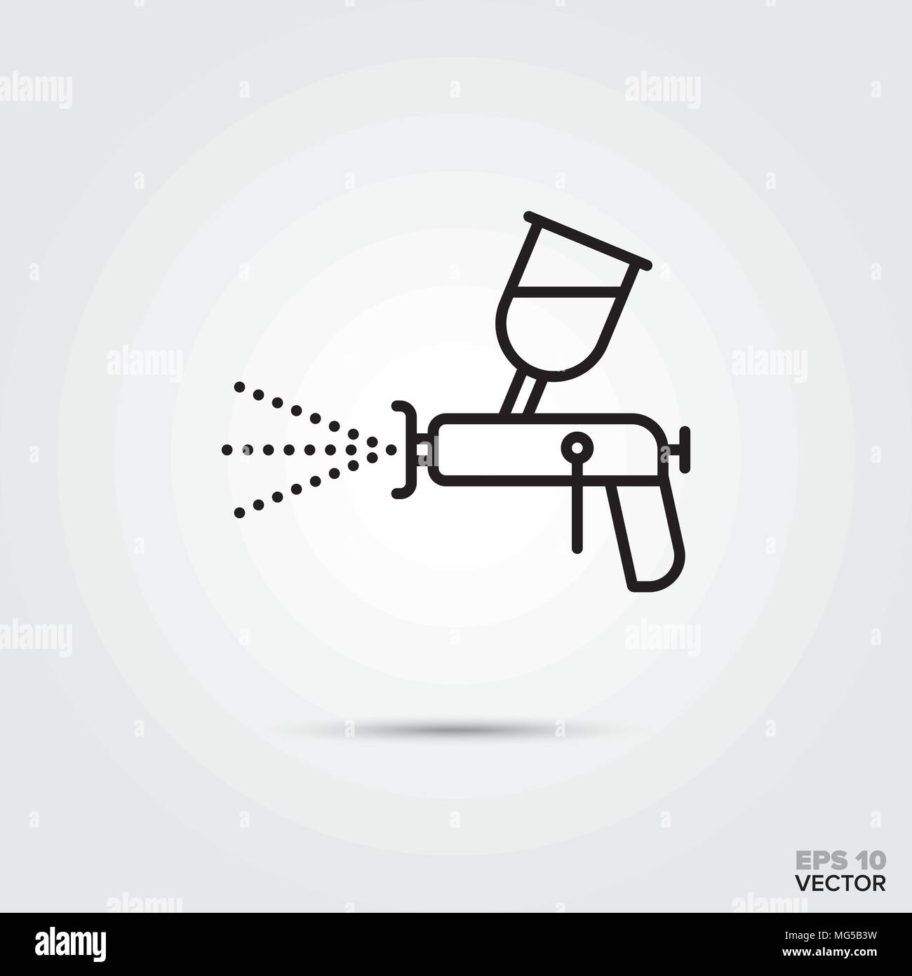 paint gun vector line icon. Automotive parts, repair and service symbol ...