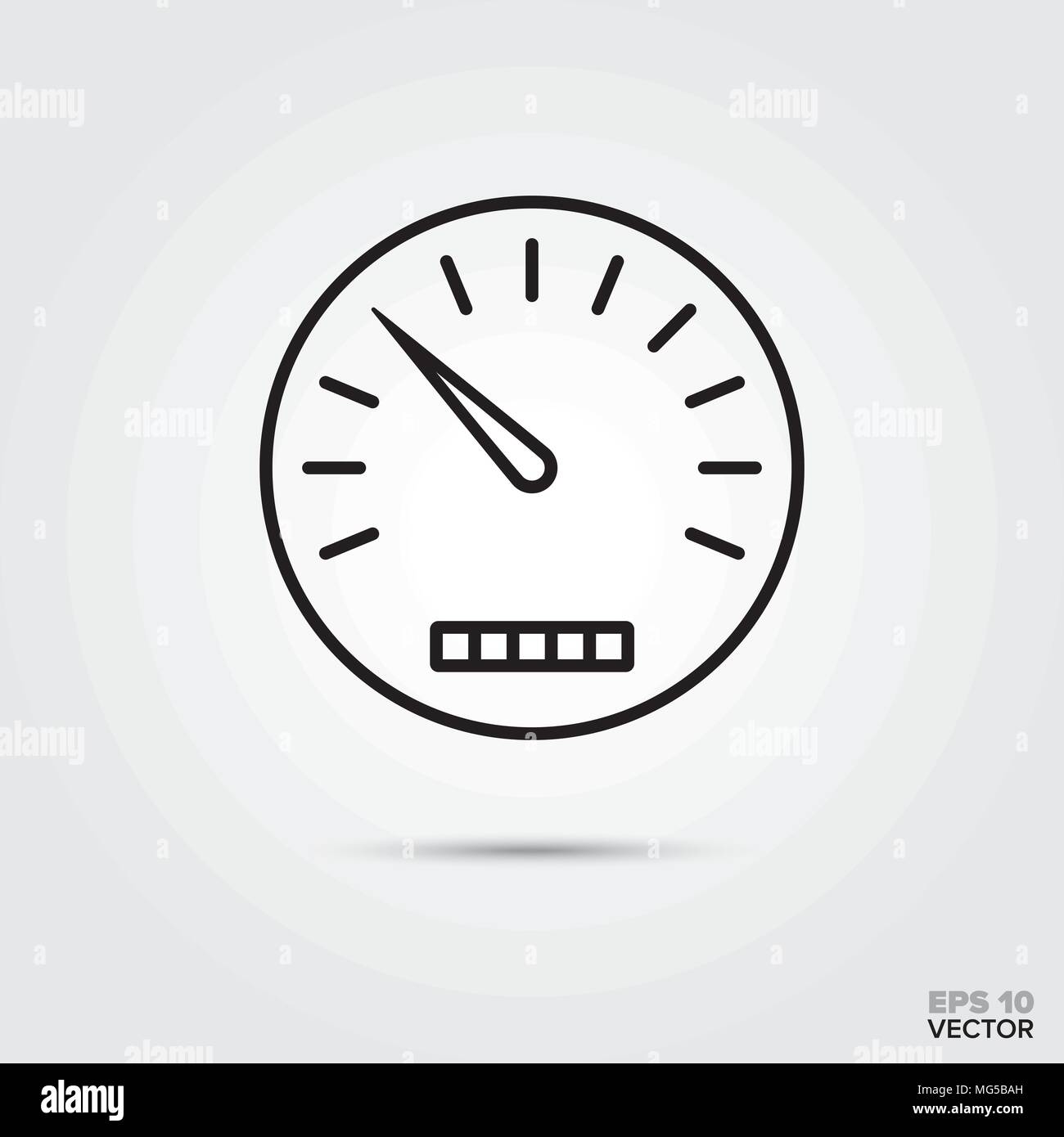 speedometer and odometer vector icon. Automotive parts, repair and ...