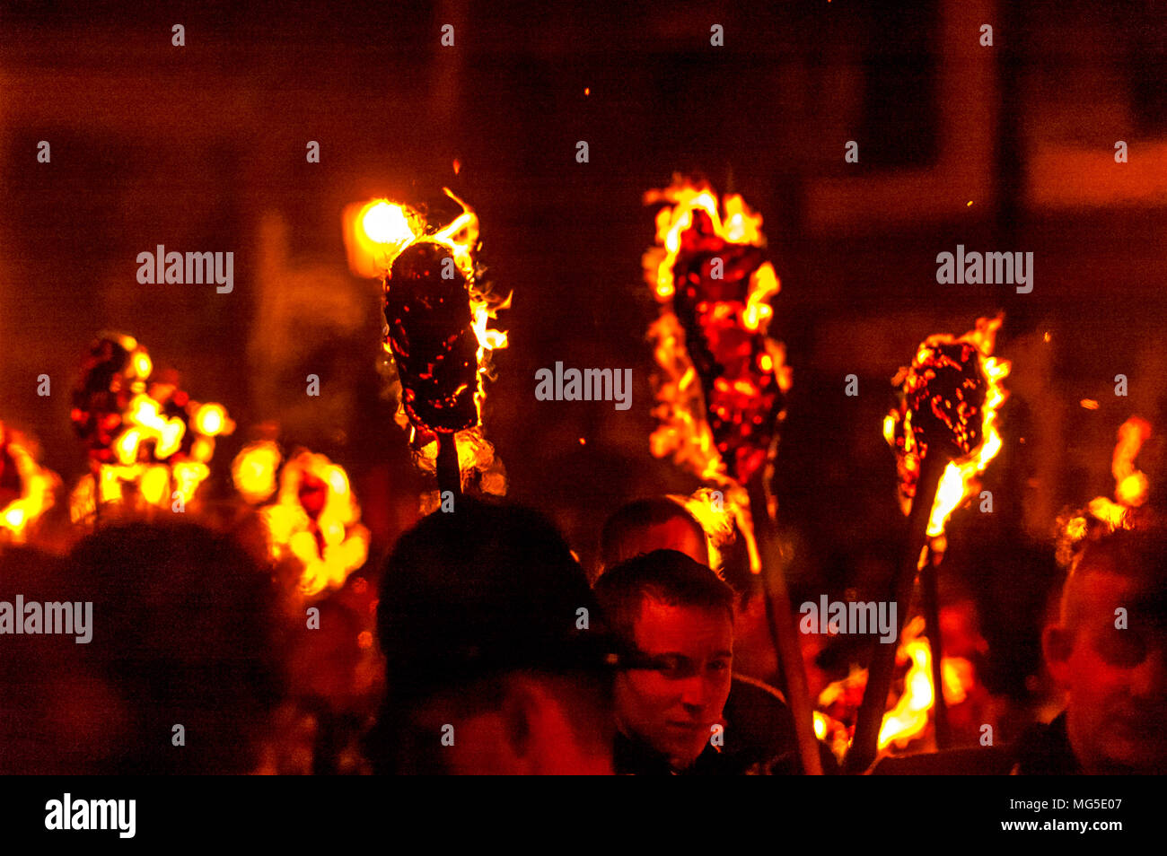 Lewes bonfire night parade Stock Photo - Alamy