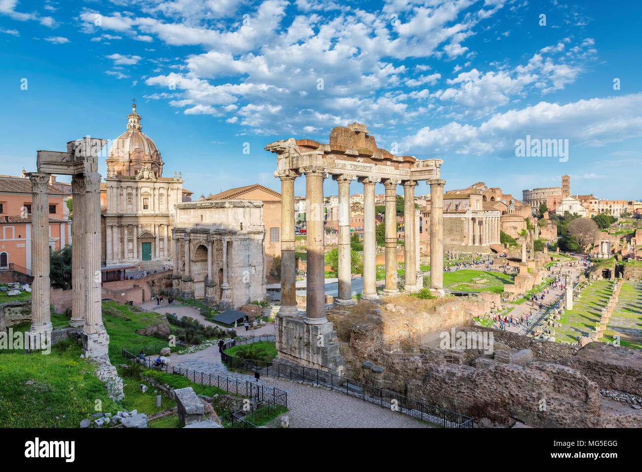 Roman Forum in Rome, Italy during sunset Stock Photo - Alamy