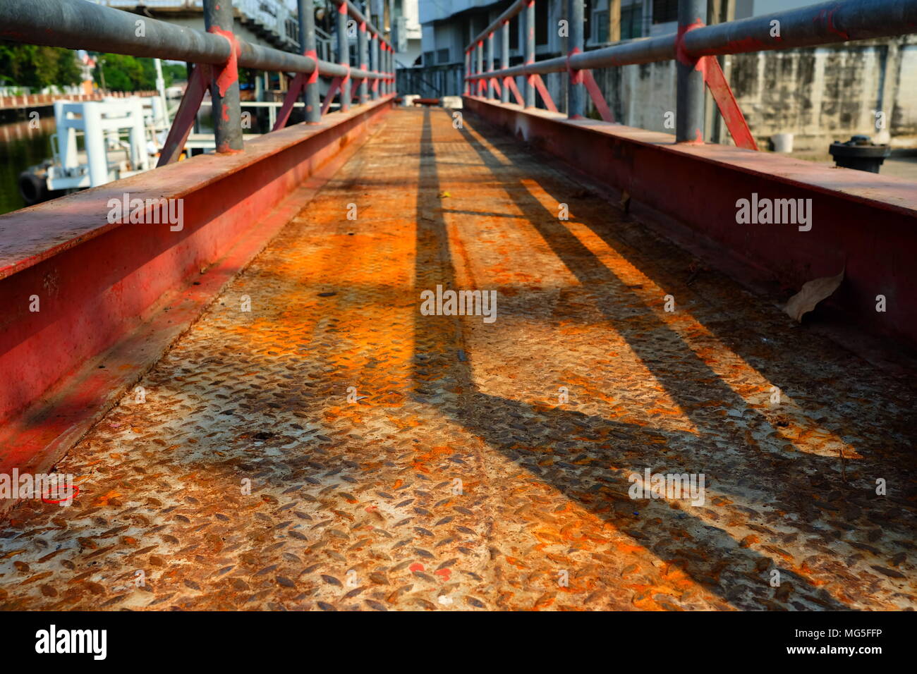 Diamond Plate Bridge Stock Photo - Alamy