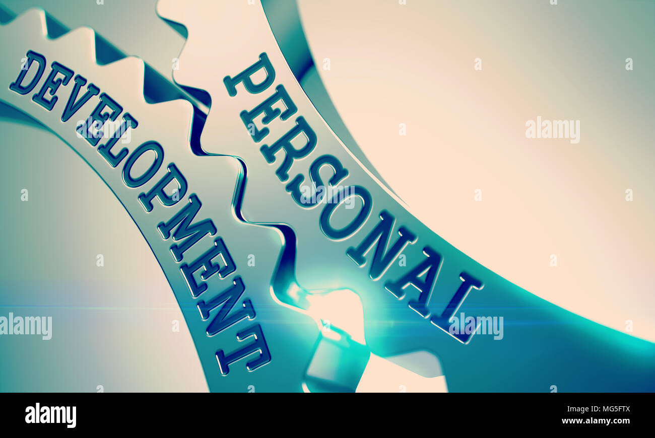 Personal Development - Mechanism of Metallic Gears . 3D Stock Photo - Alamy