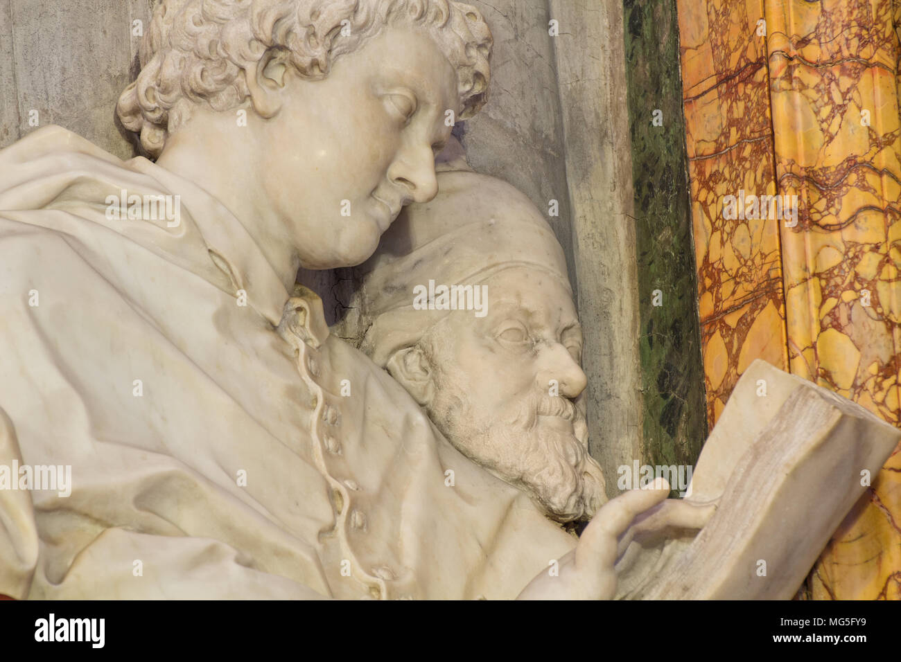 Members of the Cornaro family by Gian Lorenzo Bernini - Cornaro Chapel ...