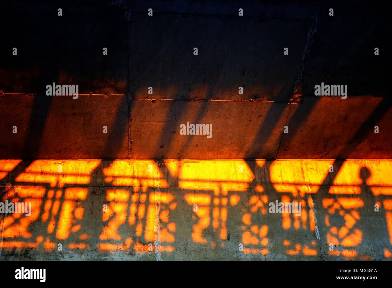 Silhouette of Man Walking on Overpass Stock Photo - Alamy