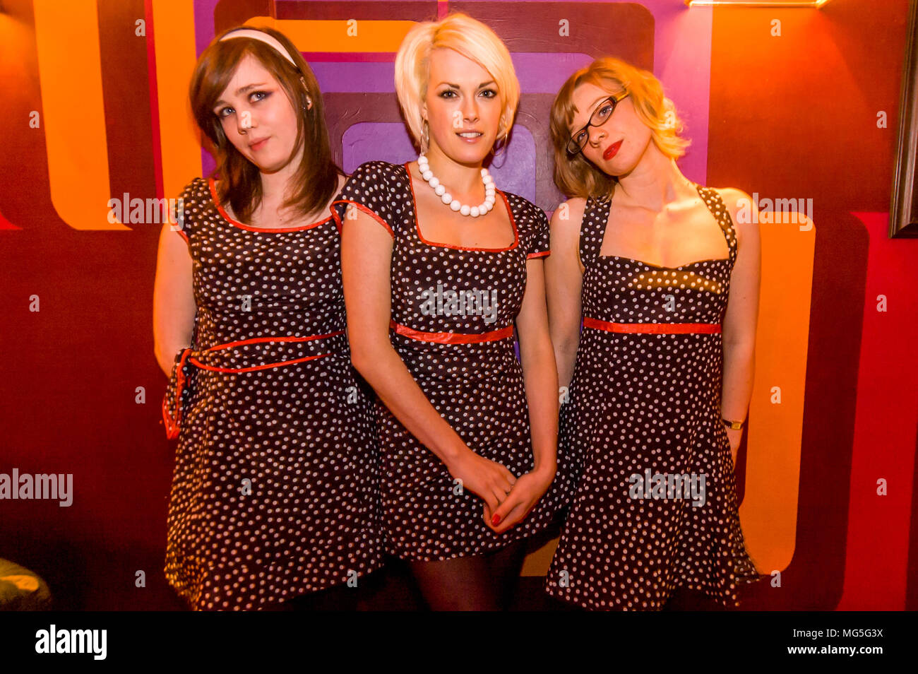 Pop group The Pipettes in Brighton Stock Photo - Alamy