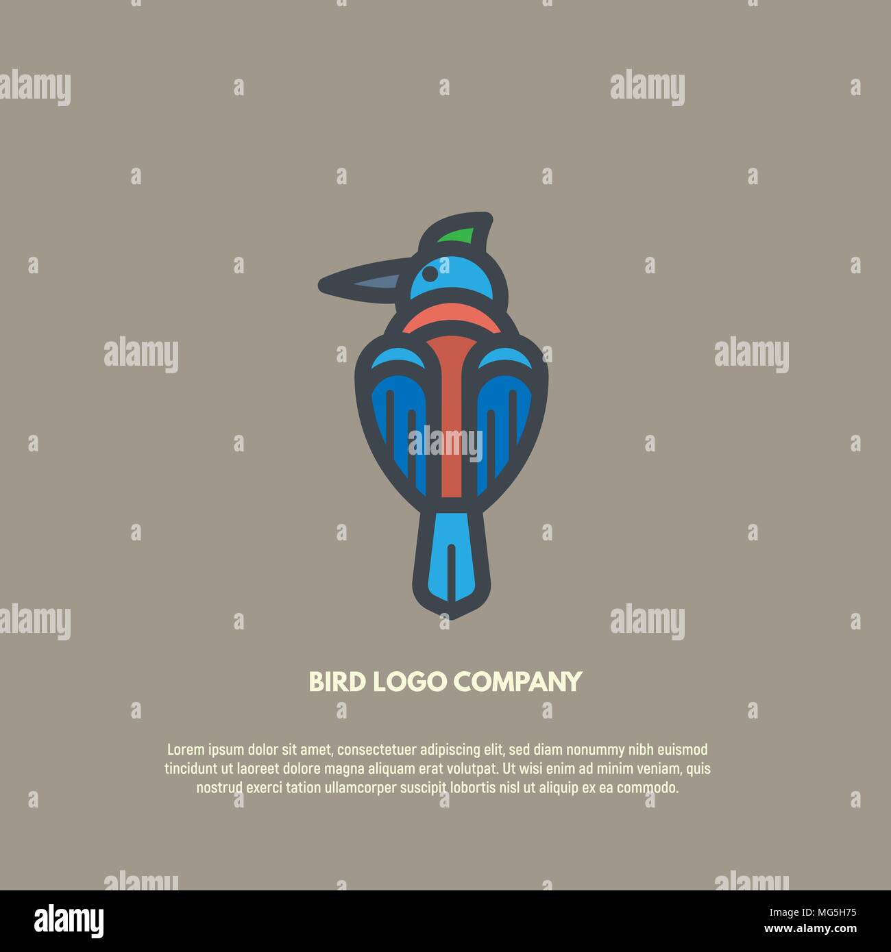 Colorful bird logo Stock Vector Images - Alamy