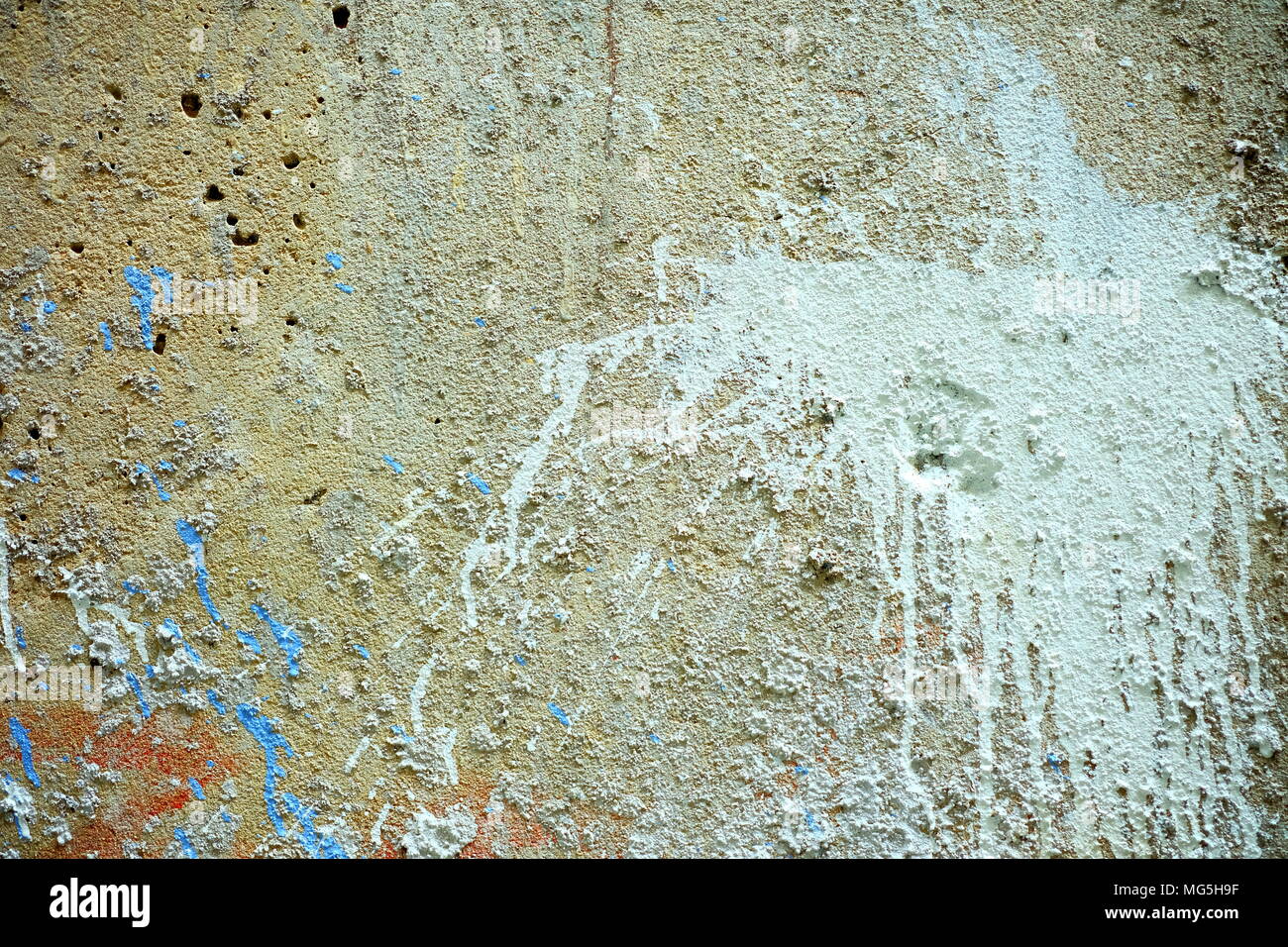 White Painting Splash on Concrete Wall Texture Background Stock Photo ...