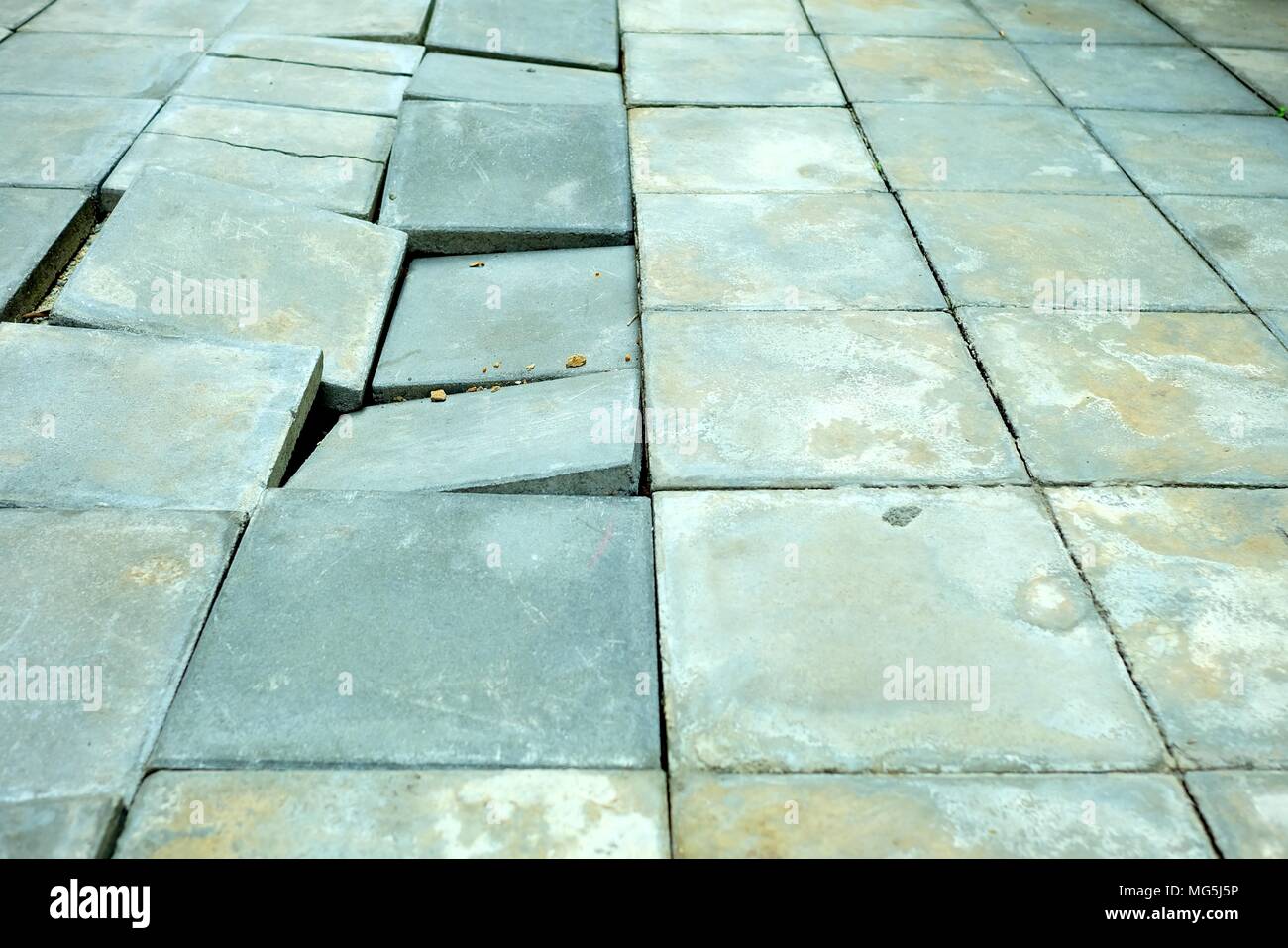 Broken Concrete Footpath Stock Photo - Alamy