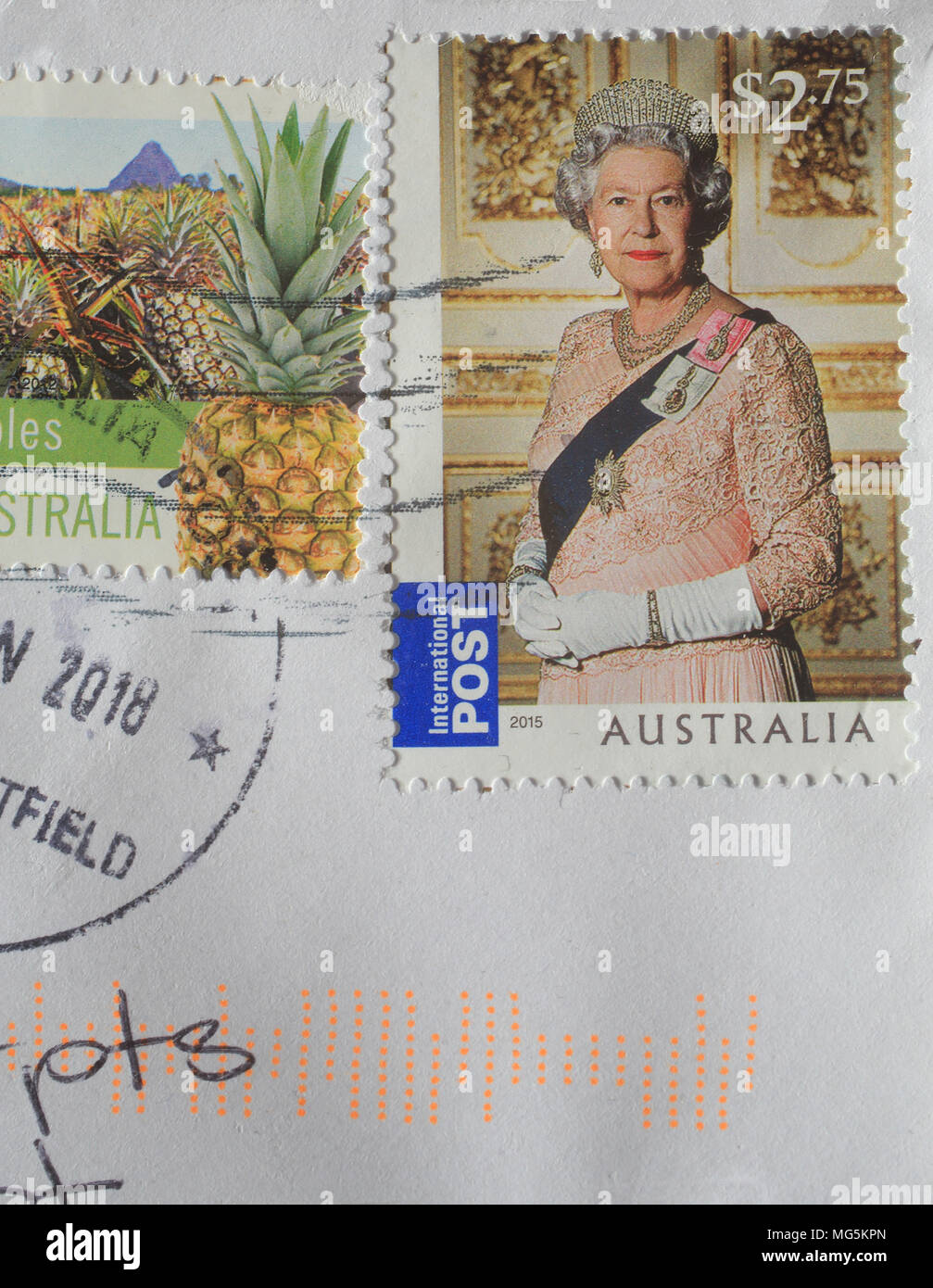 Envelope and stamp australia hi-res stock photography and images - Alamy