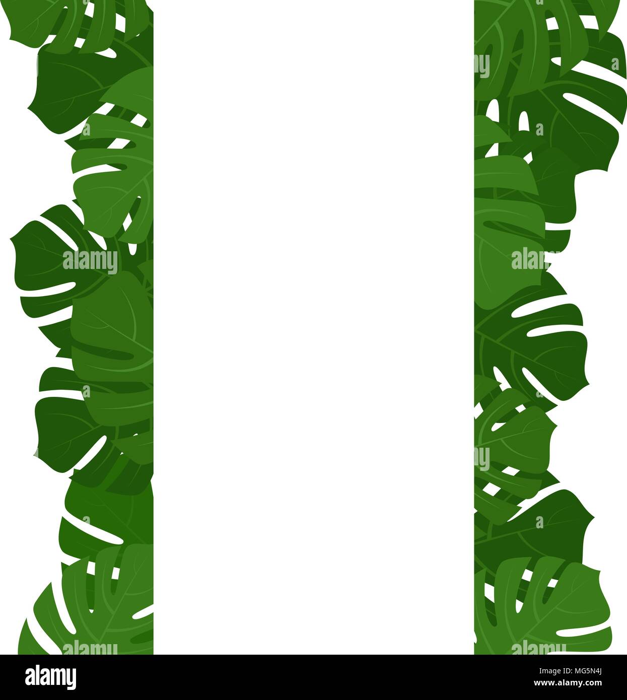 Tropical monstera leaves frame Stock Vector Image & Art - Alamy